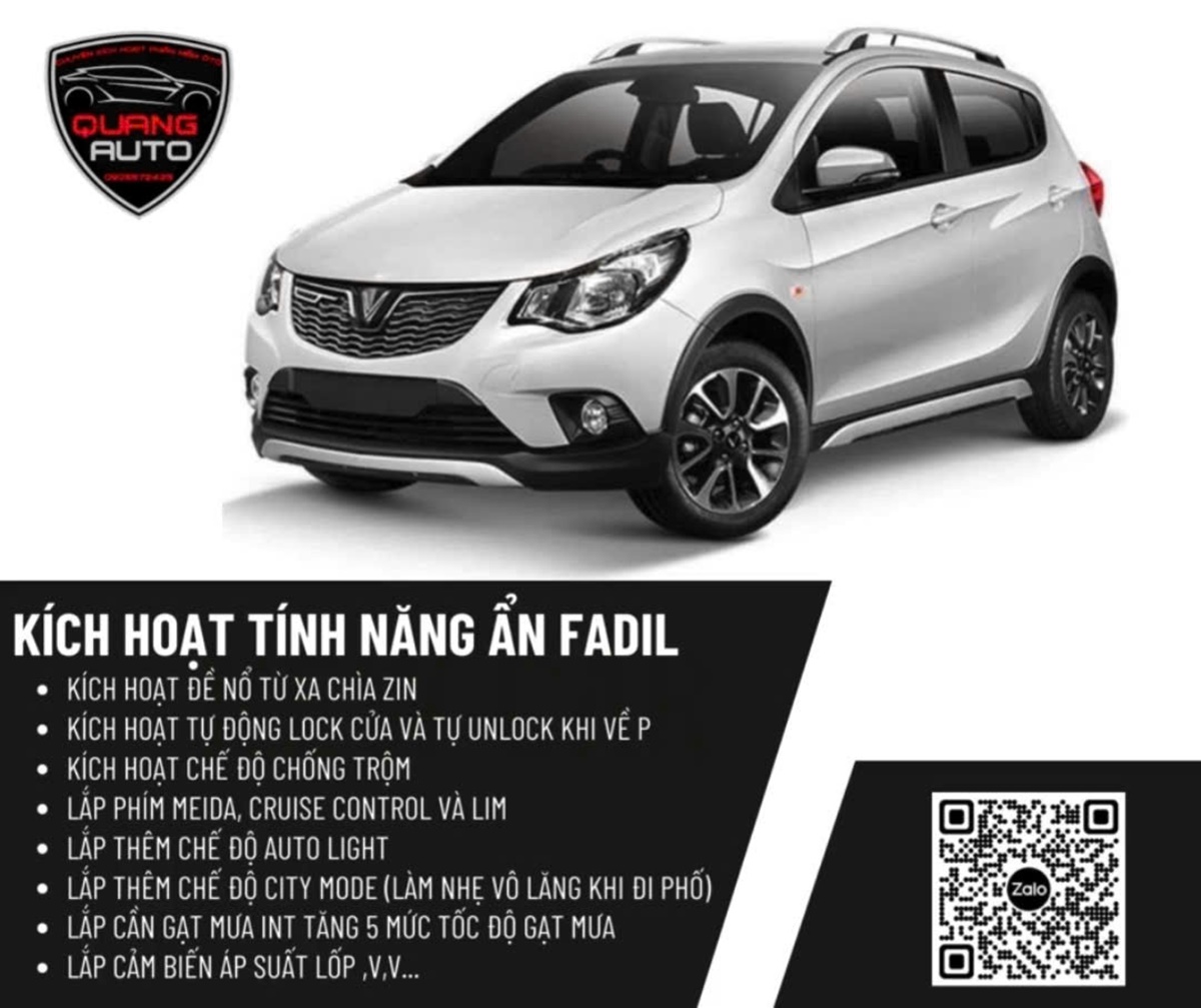 Kích hoạt Fadil - Đề nổ từ xa và khôi phục tính năng Fadil - Quang Auto ...